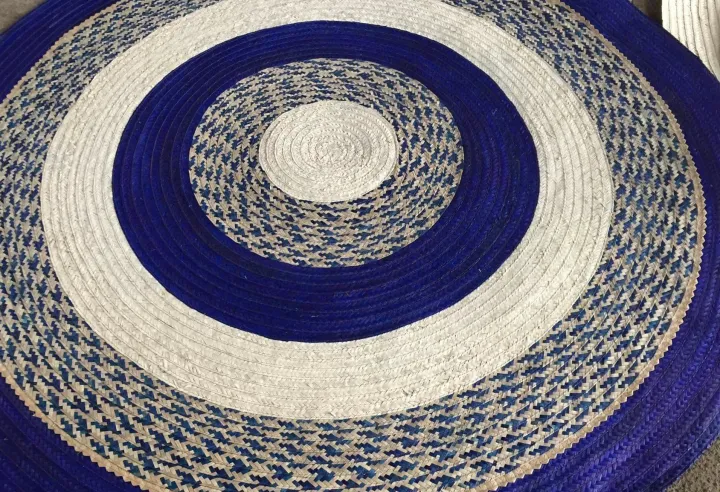 Round Buri Carpet / Buri Mat with sabatan ring - 60 inches / 5 feet ...