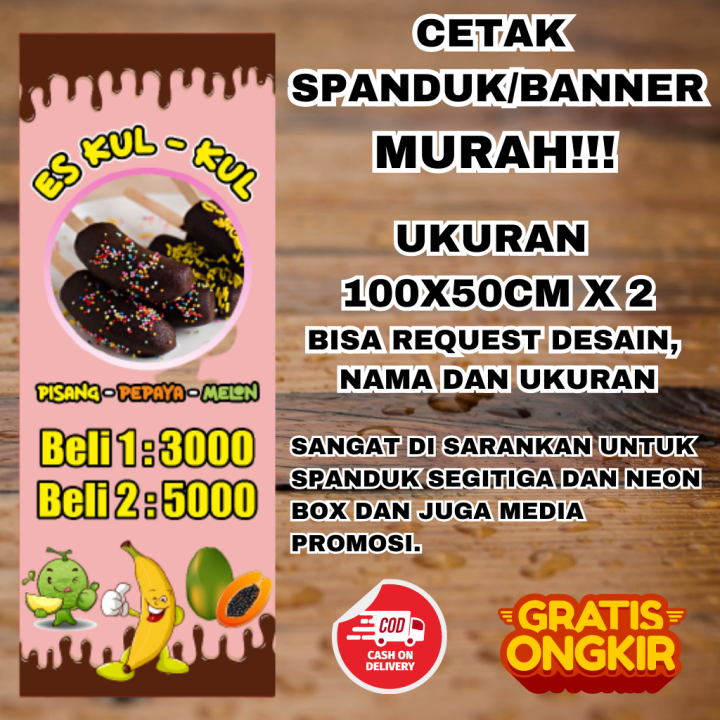 Banner Spanduk ES KUL KUL 100 X 50 cm X 2 lembar BISA DI EDIT | Lazada ...