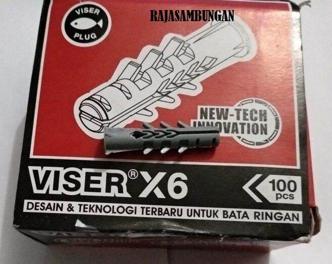 Fischer Hebel PVC X6 isi 100 pcs Dinding Tembok Beton Ficher Toogle ...