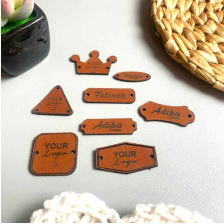 Label Kulit Label Hijab Kulit Label Custom LABEL kulit AKRILIK MIRROR ...