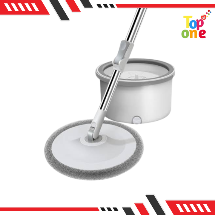 Spin Mop With Spinner and Squeezer Mop For Floor Bucket Tornado Falt ...