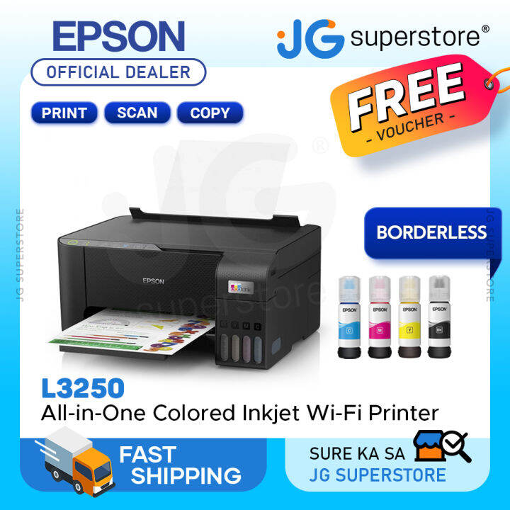 Epson EcoTank L3250 A4 Wi Fi All in One Ink Tank Borderless Colored