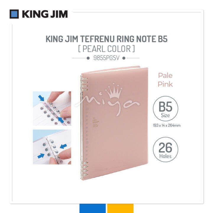 KING JIM TEFRENU BINDER NOTEBOOK [ PEARL SERIES ] -B5 | Lazada