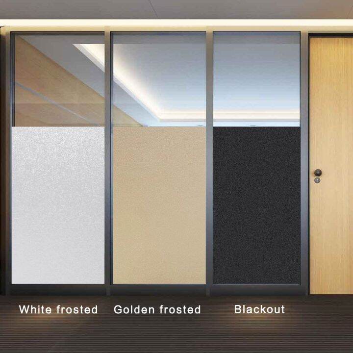 Matte Window Film Privacy Frosted Self Adhesive Blackout Glass Window ...