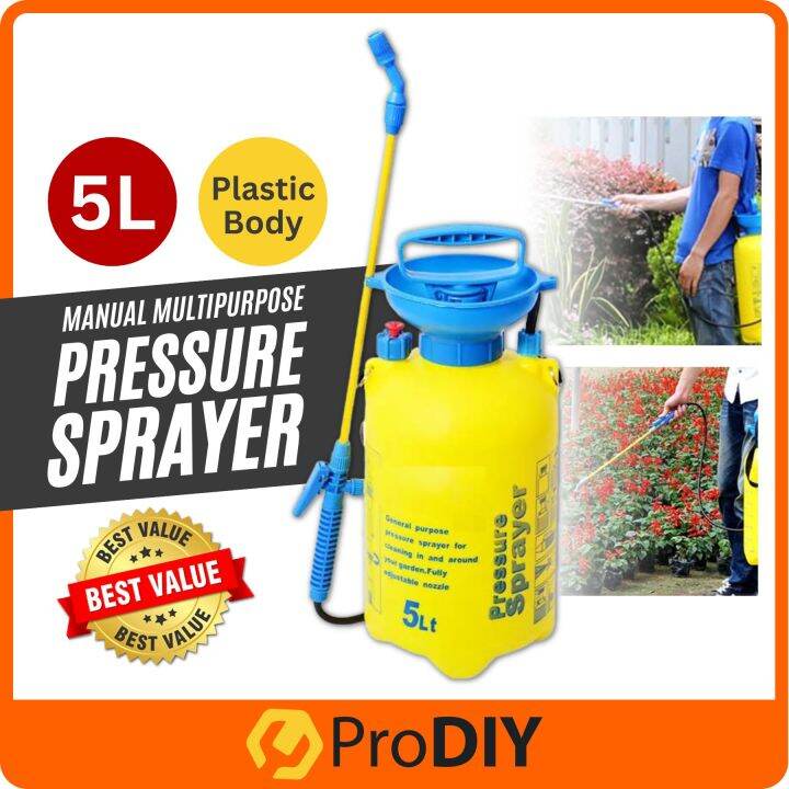 PRODIY 5L Pressure Garden Sprayer Pump Pam Racun Manual Pum Racun ...