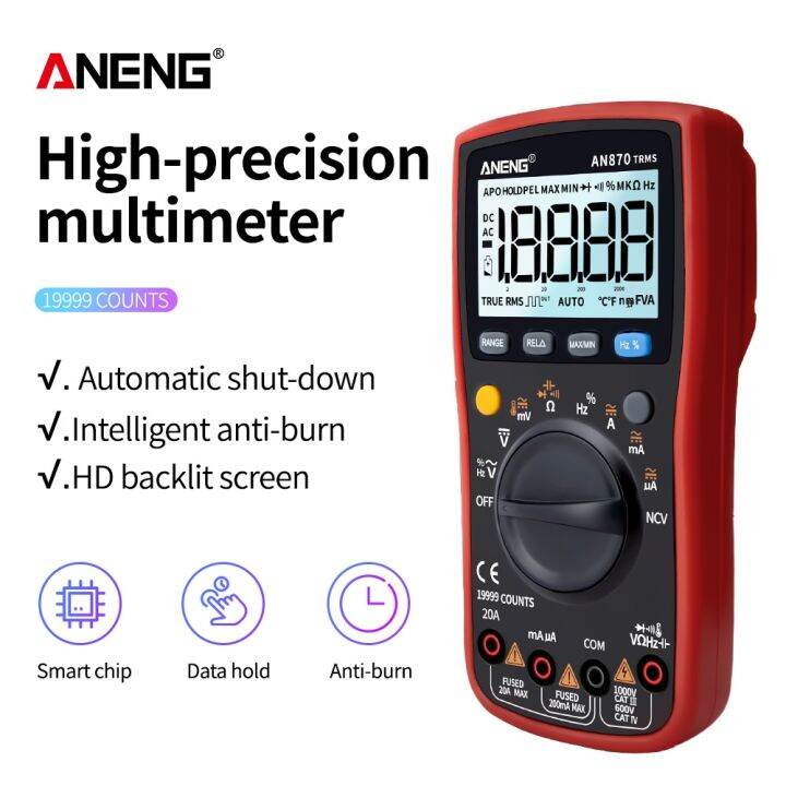 Aneng An870 Multimeter Digital Profesional 19999 Counts True Rms ...