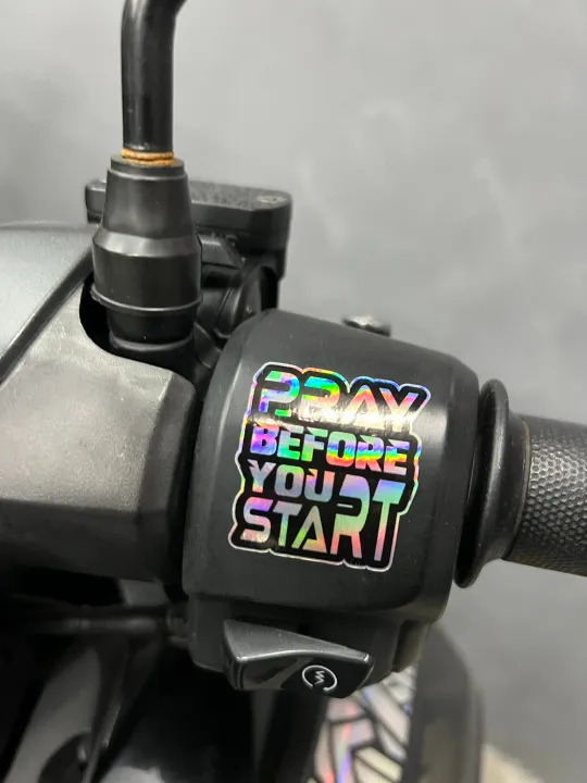 Pray Before You Start Holographic Design Decals Sticker | Lazada PH