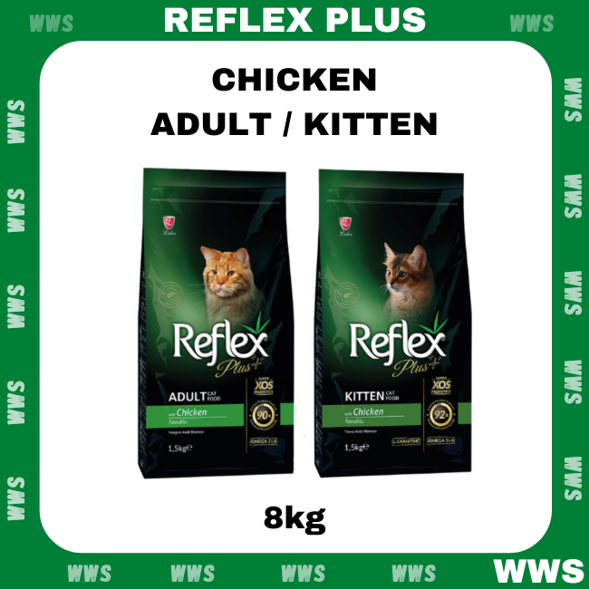Reflex Plus Chicken - Kitten / Adult # Dry Cat Food # 8kg | Lazada