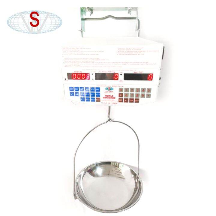 World Standard 15 kg Rechargeable Electronic Price Computing Hanging ...
