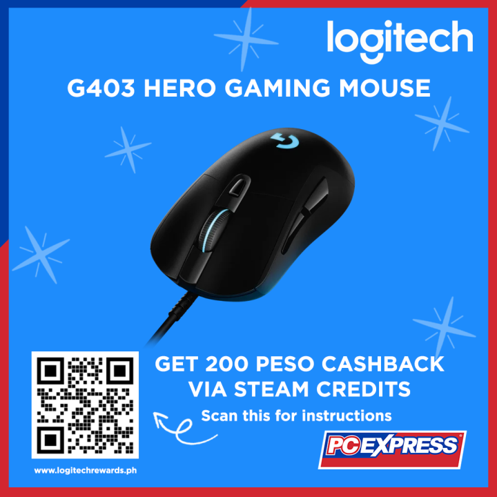 Logitech G403 Hero RGB Wired Gaming Mouse | 25,600MAX DPI | Dual ...