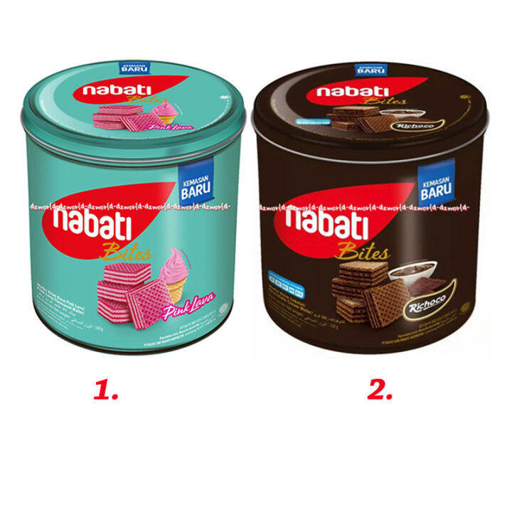 Richeese Nabati Bites 320gr Pink Lava Wafer Richoco Waffer Kaleng ...