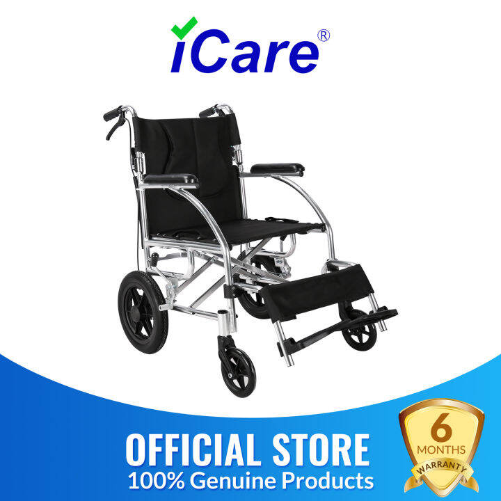 iCare® MW111 Guide Aluminum Manual Wheelchair with Handle Brakes ...