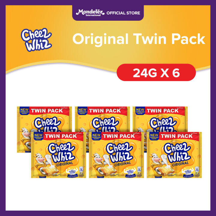 Cheez Whiz Twin Pack - Original Cheese Spread 24g with Vitamin A & D ...
