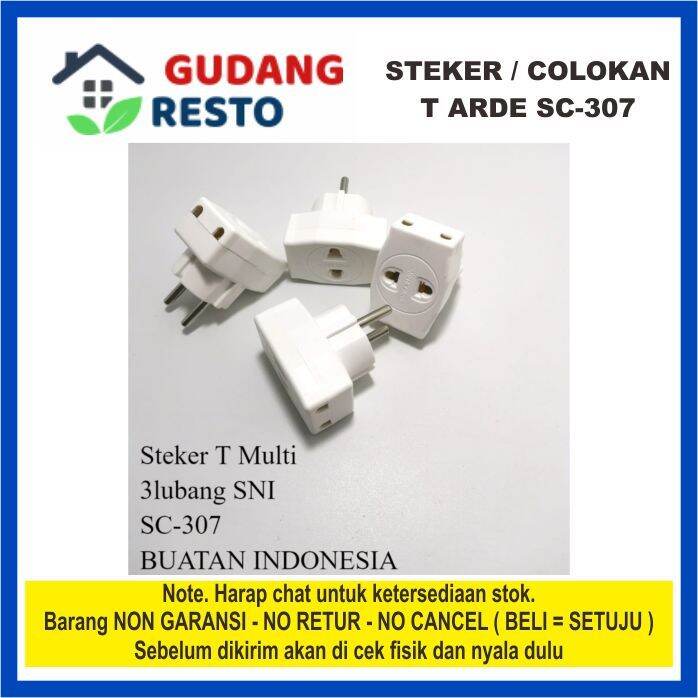 STEKER T ARDE 3 ARAH / LUBANG / CABANG MULTI COLOKAN SNI universal ...