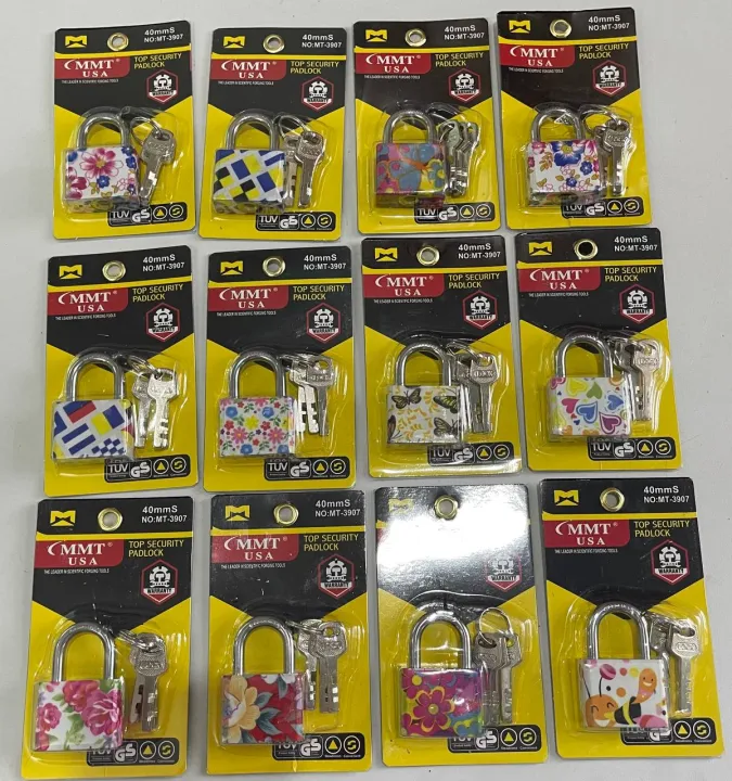 40MM Assorted Cute Design Top Security Padlock | Heavy Duty | MMT Brand ...