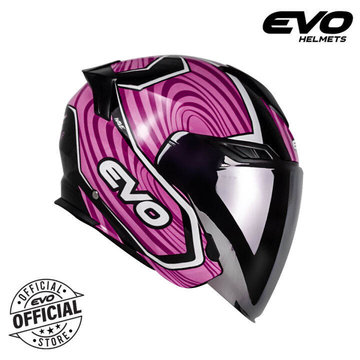 EVO RX-7 Wave Half Face Dual Visor Helmet with Free Clear Lens | Lazada PH