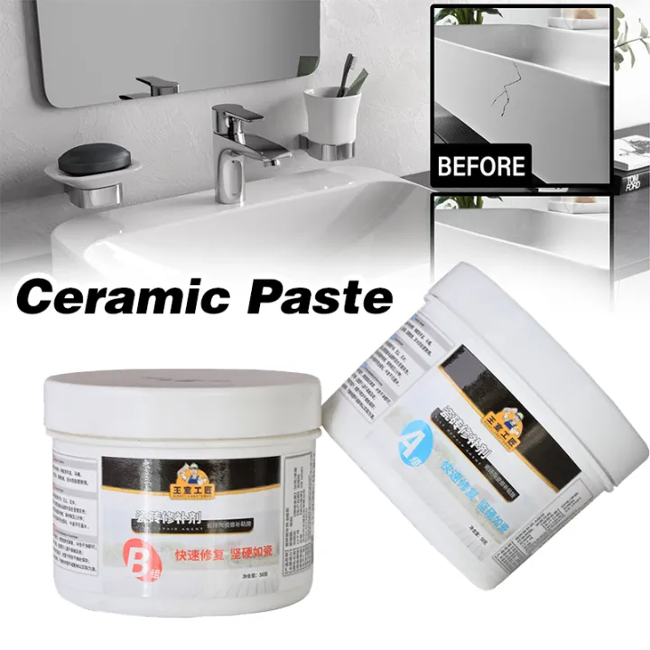 2pcs/set 100g Porcelain Crack Chip Ceramic Paste Repairing Paste Tub ...