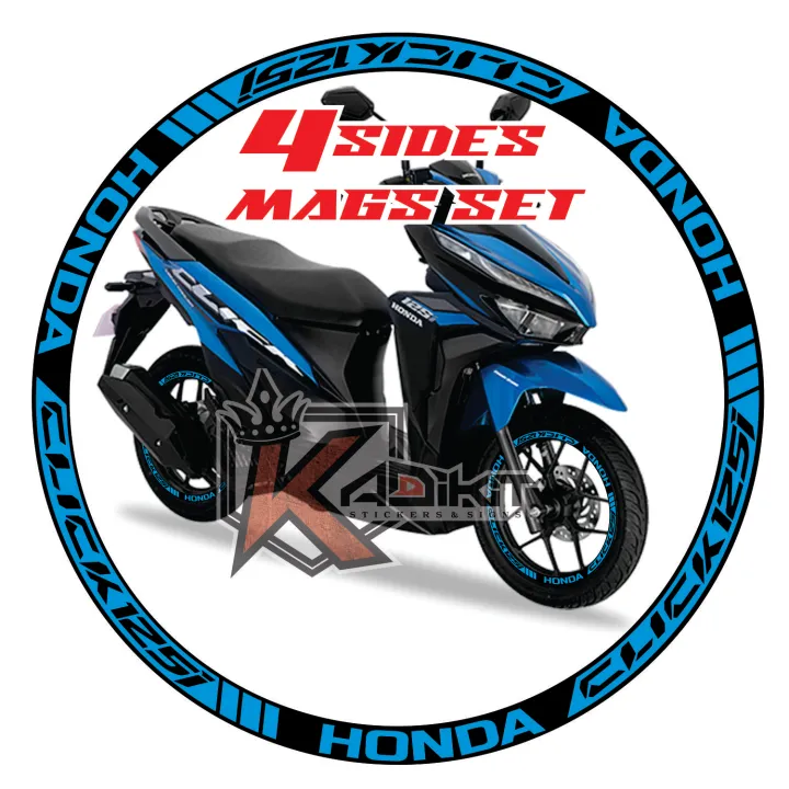 HONDA CLICK Mags WaterProof Sticker Cut-out for Front and Rear Mags ...