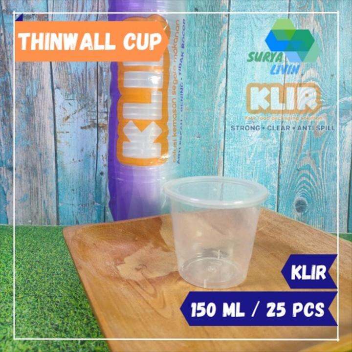 Thinwall KLIR Sauce cup / Puding Cup 150 ml - ANTI PECAH - Isi 25 pcs | Lazada Indonesia