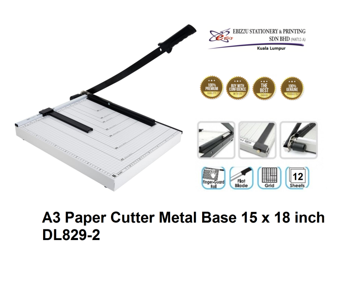 A3 Paper Cutter Metal Base 15 x 18 inch DL829-2 (Pemotong Kertas, Paper ...