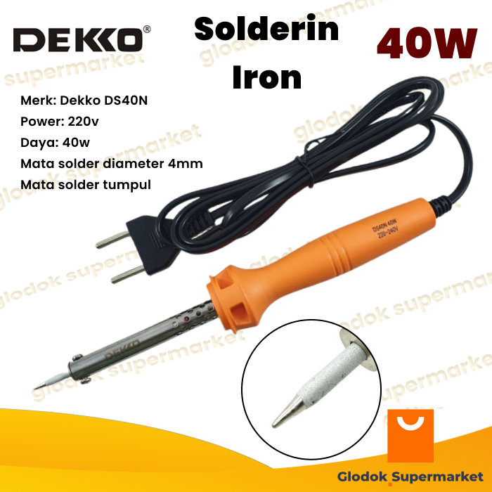 Solder Dekko DS40N 40 Watt Soldering Iron 40w | Lazada Indonesia