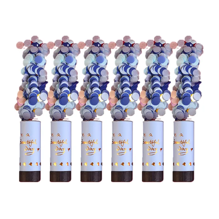 6pcs Confetti Cannons,Party Popper Confetti Shooters，Biodegradable ...