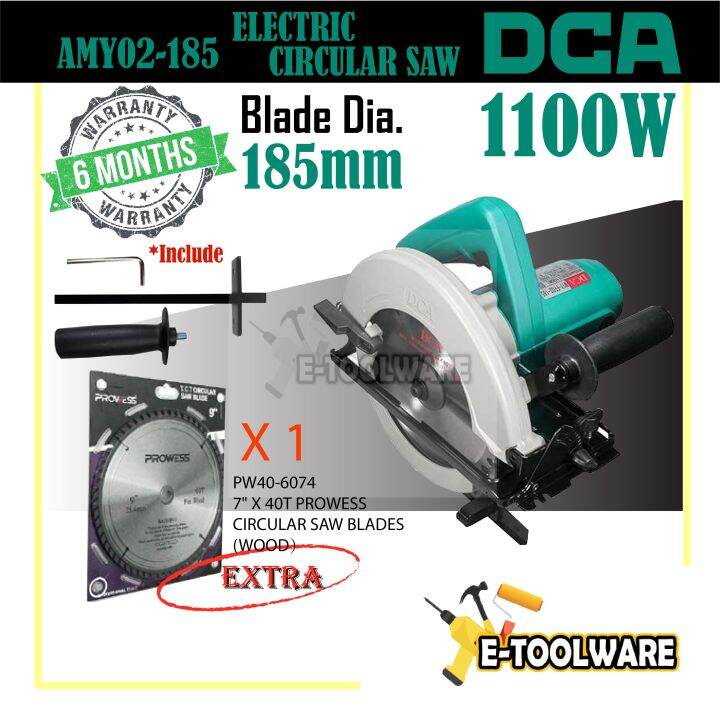 DCA 7'' Electric Circular Saw AMY02-185 | Lazada