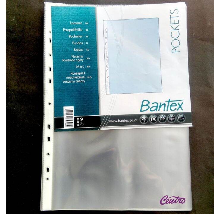 Bantex Clear Pocket F4 Kantong Binder Satuan Transparan | Lazada Indonesia