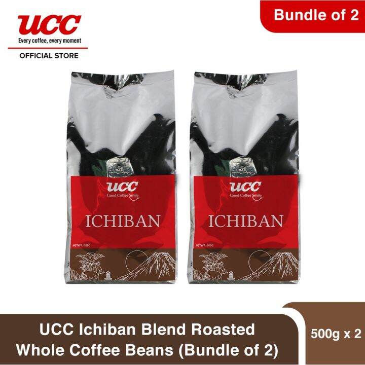 ♖UCC Ichiban Blend Roasted Whole Coffee Beans 500g (Bundle of 2) | Lazada PH