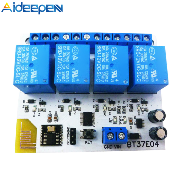 Aideepen 4 Channel WIFI Wireless Relay Module BT37E04 Apple IOS Android ...