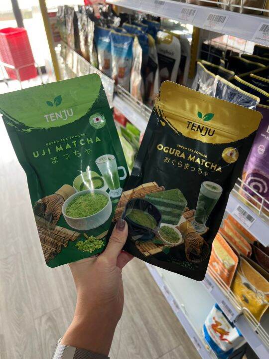 ชาเขียวมัทฉะ เทนจู UJI Matcha Powder Tenju / Tenju Ogura Matcha 100g /Tenju Kyoto matcha 80g ...