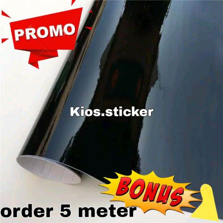 Skotlet Hitam Glossy stiker hitam polos stiker motor hitam scotlite ...