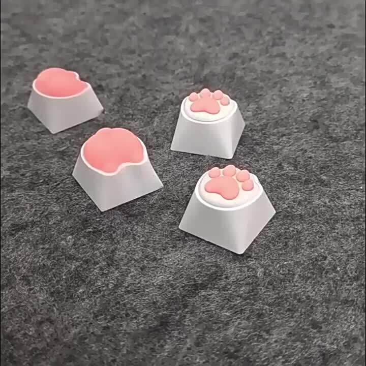 Cute Cat Paw Keycaps For Mechanical Keyboard Cherry MX Switch DIY ...