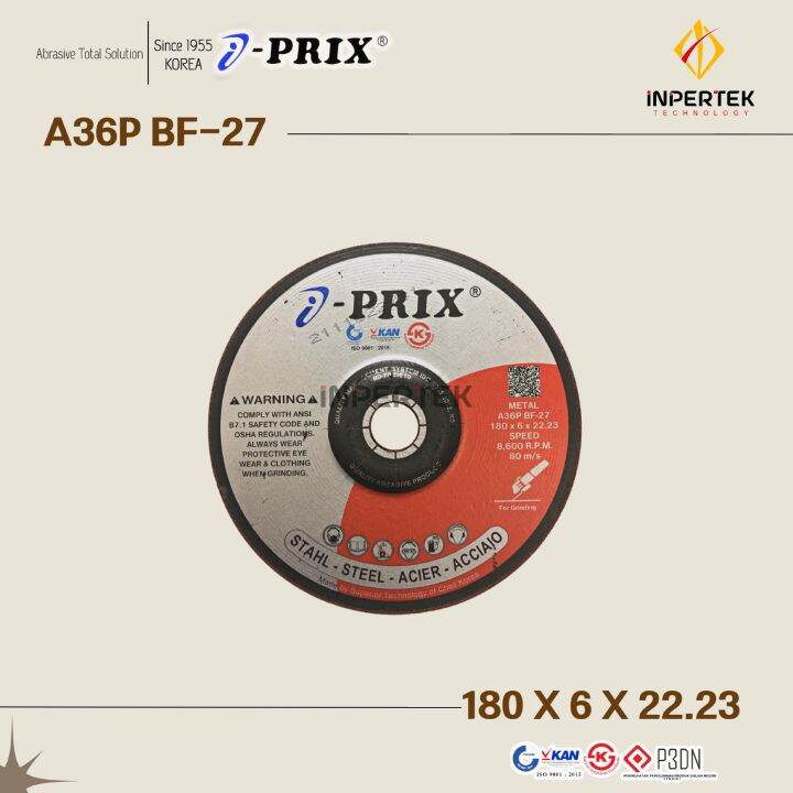 Batu Gerinda 7 Inch I-PRIX Poles 180 X 6 Mata Asah IPRIX Grinding 7 ...