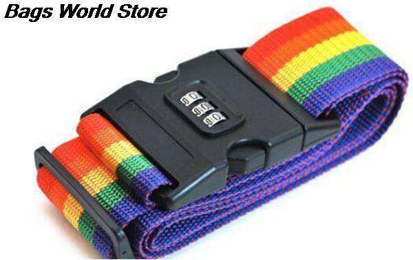 Anti-theft Luggage Strap 3 Digits Password Rainbow Lock Lock Travel ...