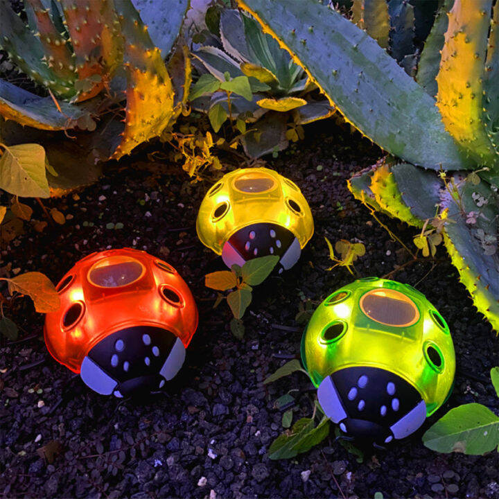 Ladybug Garden Solar Lights Outdoor Waterproof Sun Lamp Backyard ...