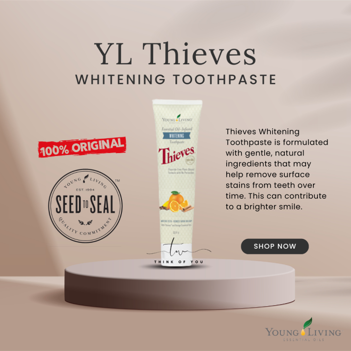 [AUTHENTIC] Young Living Thieves Whitening Toothpaste 40z | Lazada