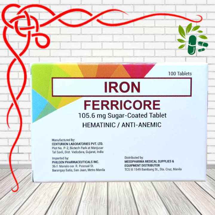 FERRICORE (IRON) 100 TABLETS | Lazada PH