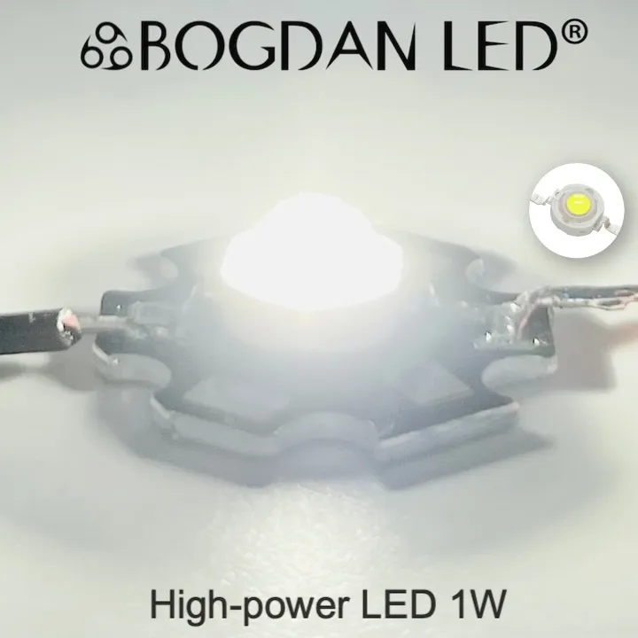 High Power LED 1W White 6000-6500K 3.2-3.4V ชิป LED Hi-Powerr 1W สีขาว ...