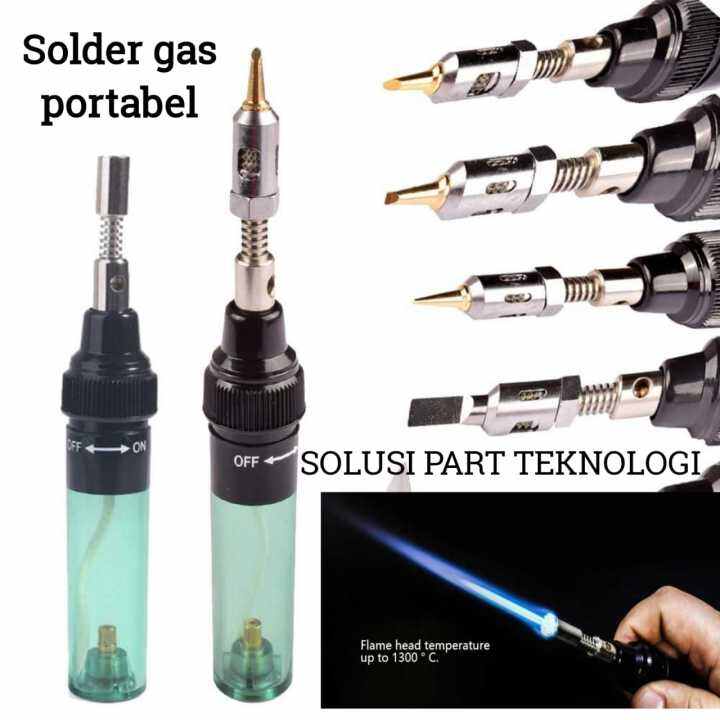 Solder Gas Butane Portable Iron dengan 6 kepala solder | Lazada Indonesia