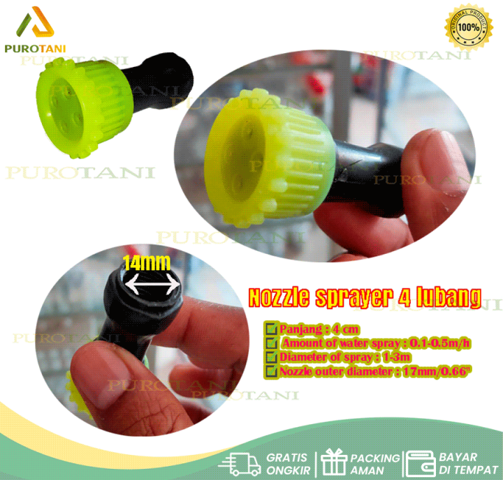 nozzle semprotan model lurus 4hole spuyer lubang 4 nozel sprayer ...