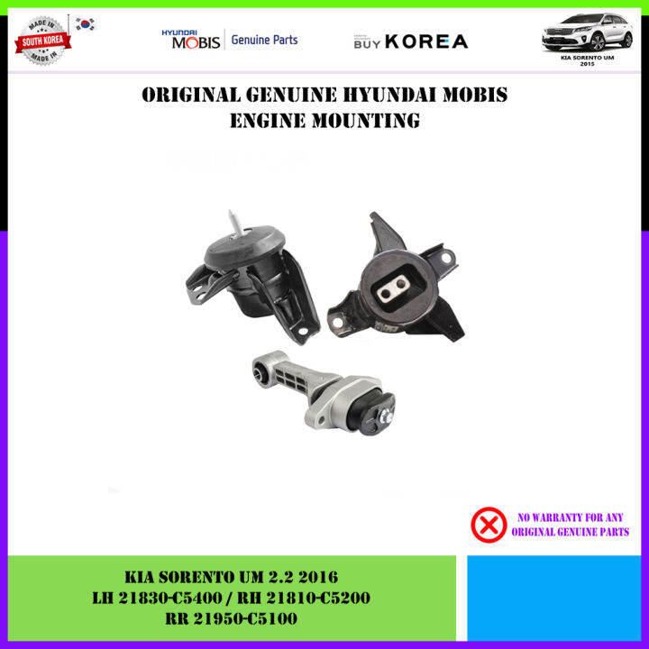 Kia Sorento UM 2.2 2015 Genuine Hyundai Mobis Engine Mounting (LH 21830 ...