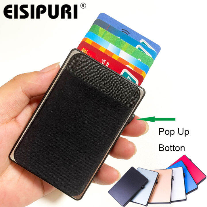 Anti-theft Aluminum Smart Wallet With Elasticity Pouch Slim RFID ...