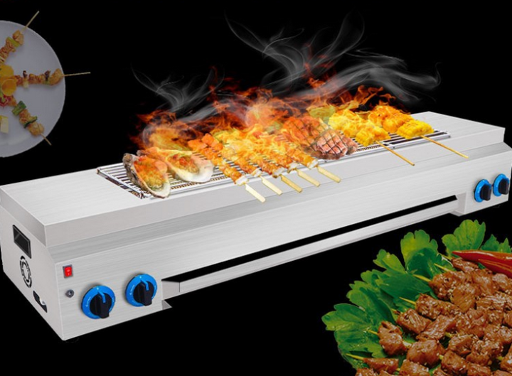 Keith kitchen-Stainless Steel 4 Burner Gas Barbecue BBQ Satay Grill ...