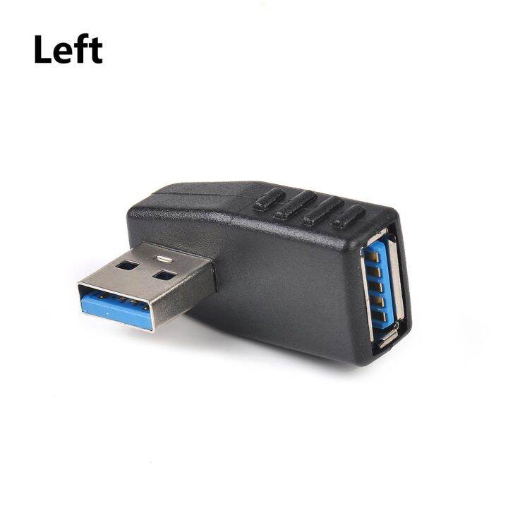 90 Degree USB 3.0 A male to female Adapter Connector Angle Extension ...