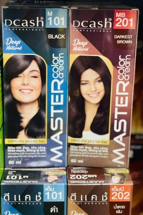 Thuốc Nhuộm Tóc Thái Phủ Bạc 100% Dcash Master Color Cream Thái Lan 60ml - Màu tóc đẹp, tạo độ ...