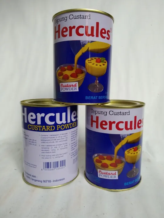 Custard Powder ( Tepung Custard ) 300gr x 2 kaleng brand HERCULES PAKET ...