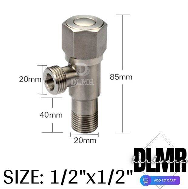 1PCS Stainless Steel SUS304 One Way Angle Valve 1/2X1/2 FLEXCO 6814 ...