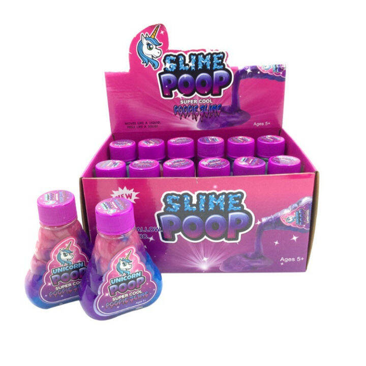 Poopie Slime Squishy Playdough Poop Botol Unicorn Pelangi Warna Warni ...
