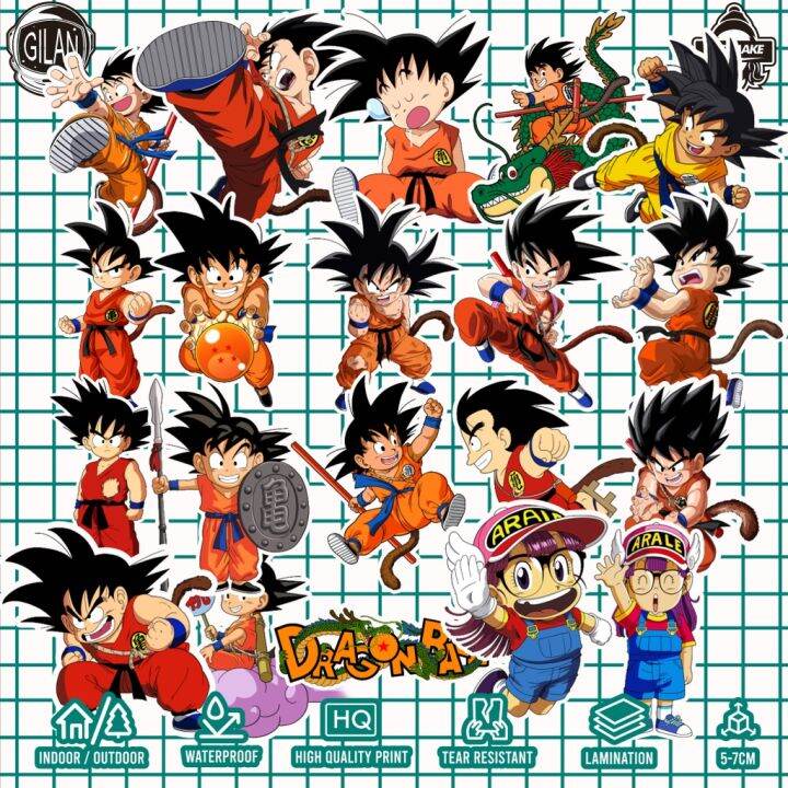 Sticker Pack DRAGON BALL SONGOKU LITTLE GOKU V2 Stiker Laptop ...
